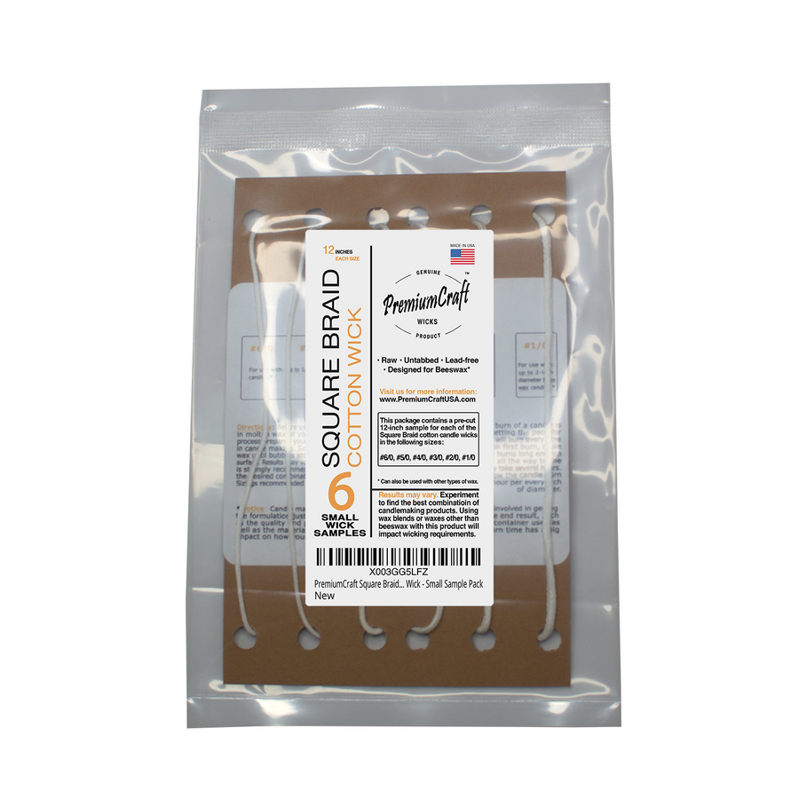 Square Braid Wick Samples Premiumcraft